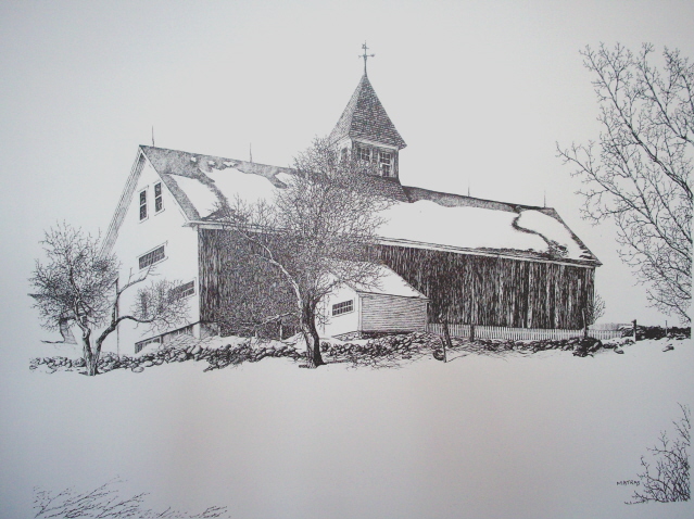 Sanborn Farm Pen & Ink Print - Gene Matra Pen and Ink Drawings